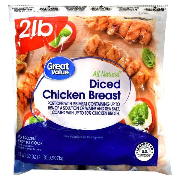 Catalog :: Meat :: Chicken :: Great Value Diced Chicken Breast, 32 oz